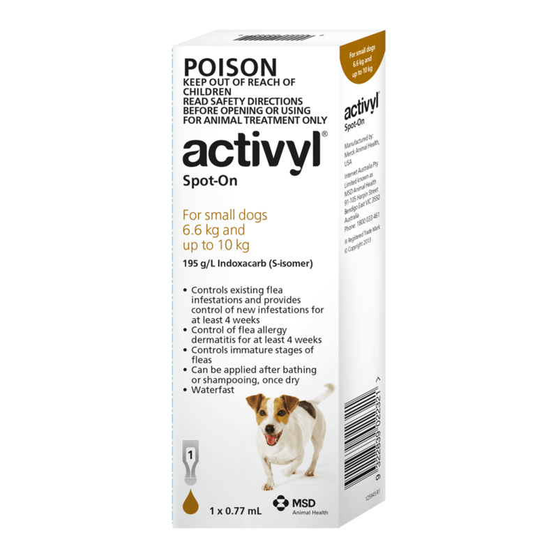Activyl Spot-On For Small Dogs (6.6 to 10kg) 0.77ml X 1 - 澳洲生活网