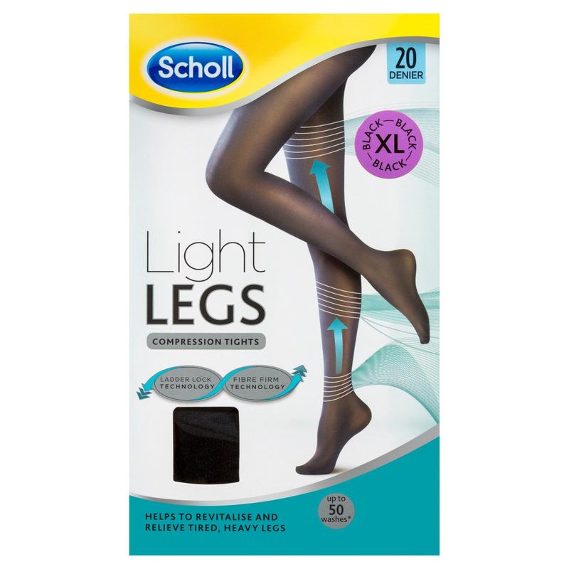 Scholl Light Legs Compression Tights 20 Denier Black (XL) - 澳洲生活网