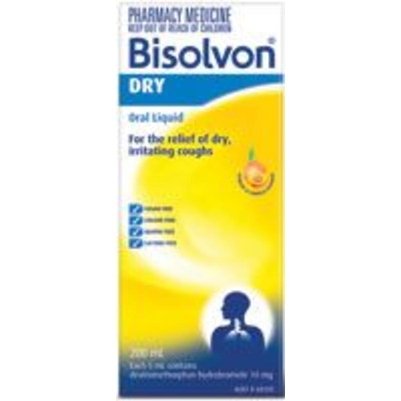 Bisolvon Dry Cough Oral Liquid 200ml - 澳洲生活网