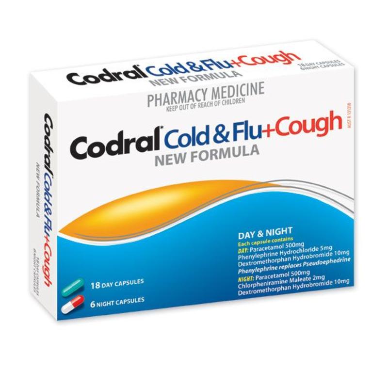 Codral Cold & Flu + Cough Cap X 24 - 澳洲生活网