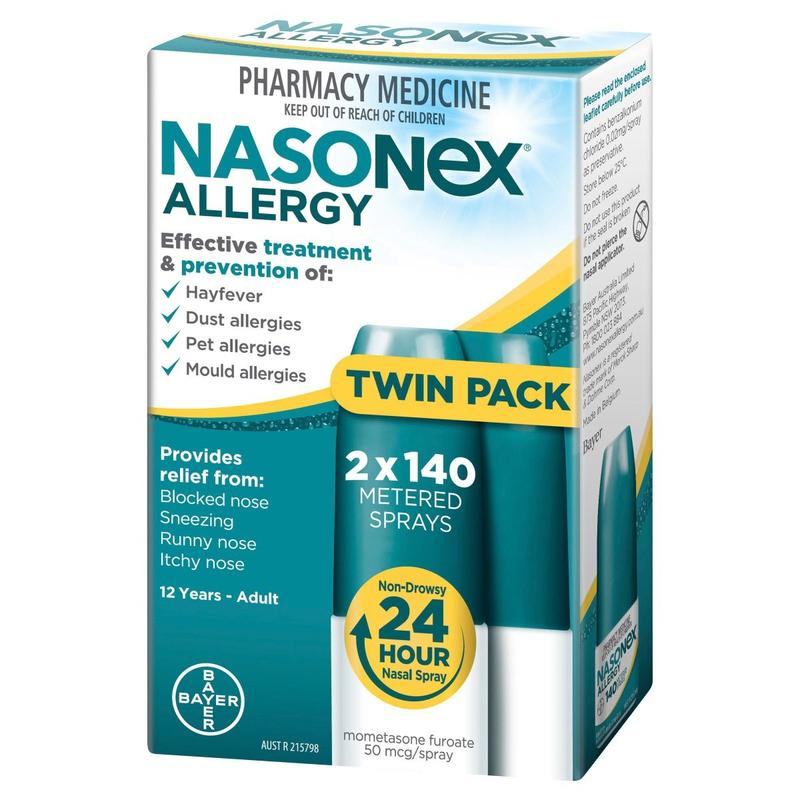 Nasonex Allergy Nasal Spray – Twin Pack 140 Metered Sprays X 2 ...