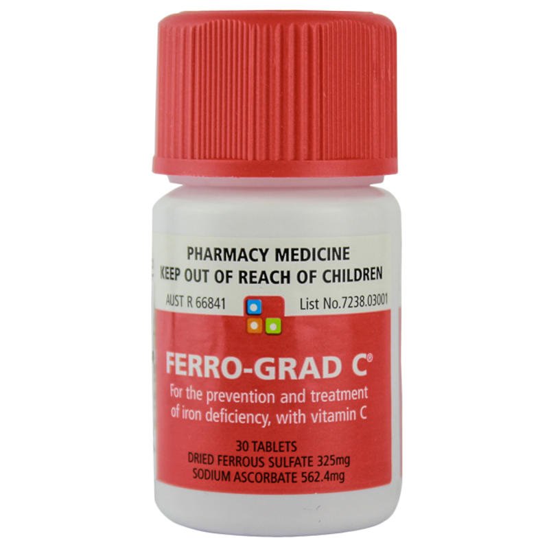 Ferro-Gradumet 铁+维生素C片 30片 - 澳洲生活网